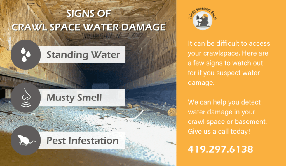 Signs of Crawl Space Water Damage | Toledo Basement Repair
